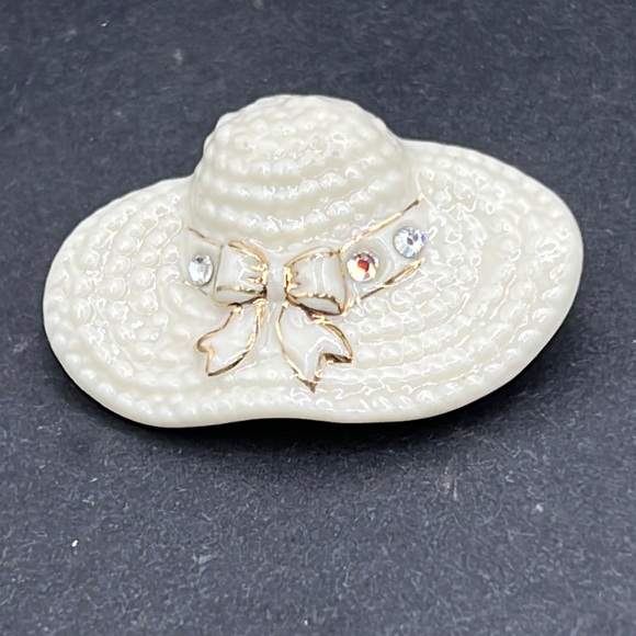 Lenox | Jewelry | Vintage Lenox Porcelain Hat Brooch | Poshmark